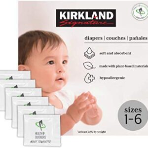 Kirkland Signature Diapers Size 1 (Up to 14 Pounds) 192 Count W/ Exclusive Health and Outdoors Wipes