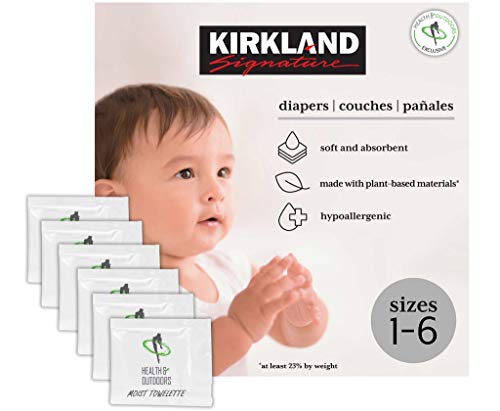 Kirkland Signature Diapers Size 1 (Up to 14 Pounds) 192 Count W/ Exclusive Health and Outdoors Wipes