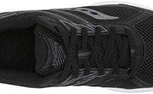 Saucony Men's Core Cohesion 14 Road Running Shoe, Black/White, 11.5 Wide