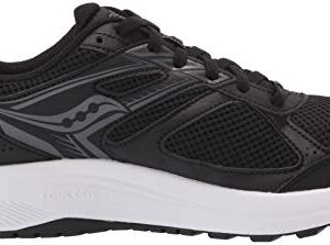 Saucony Men's Core Cohesion 14 Road Running Shoe, Black/White, 11.5 Wide