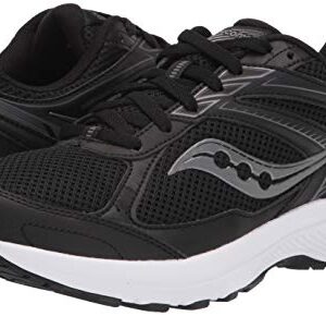 Saucony Men's Core Cohesion 14 Road Running Shoe, Black/White, 11.5 Wide