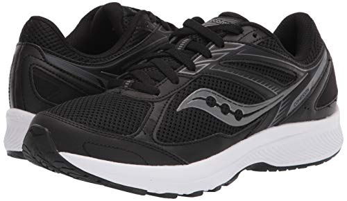 Saucony Men's Core Cohesion 14 Road Running Shoe, Black/White, 11.5 Wide