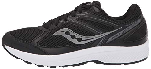 Saucony Men's Core Cohesion 14 Road Running Shoe, Black/White, 11.5 Wide