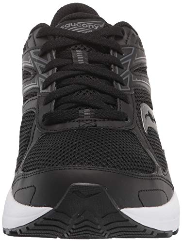 Saucony Men's Core Cohesion 14 Road Running Shoe, Black/White, 11.5 Wide