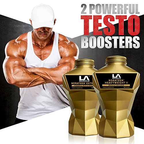 LA Muscle The Norateen Combo II (1 Month Supply) - Extreme Muscle Building Supplement Veggie Vegan Pills