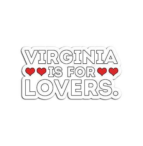 Virginia is for The Lovers - Sticker Graphic - Auto, Wall, Laptop, Cell, Truck Sticker for Windows, Cars, Trucks