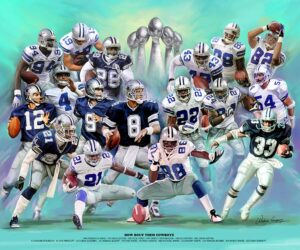 wishum gregory, dallas legends, art print poster, paper size 20" x 16" image size 20" x 16"(n-280m)