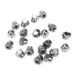 coshar 1/4-20 acorn cap nuts hex nut, 18-8 304 stainless steel,plain finish, 20 pcs