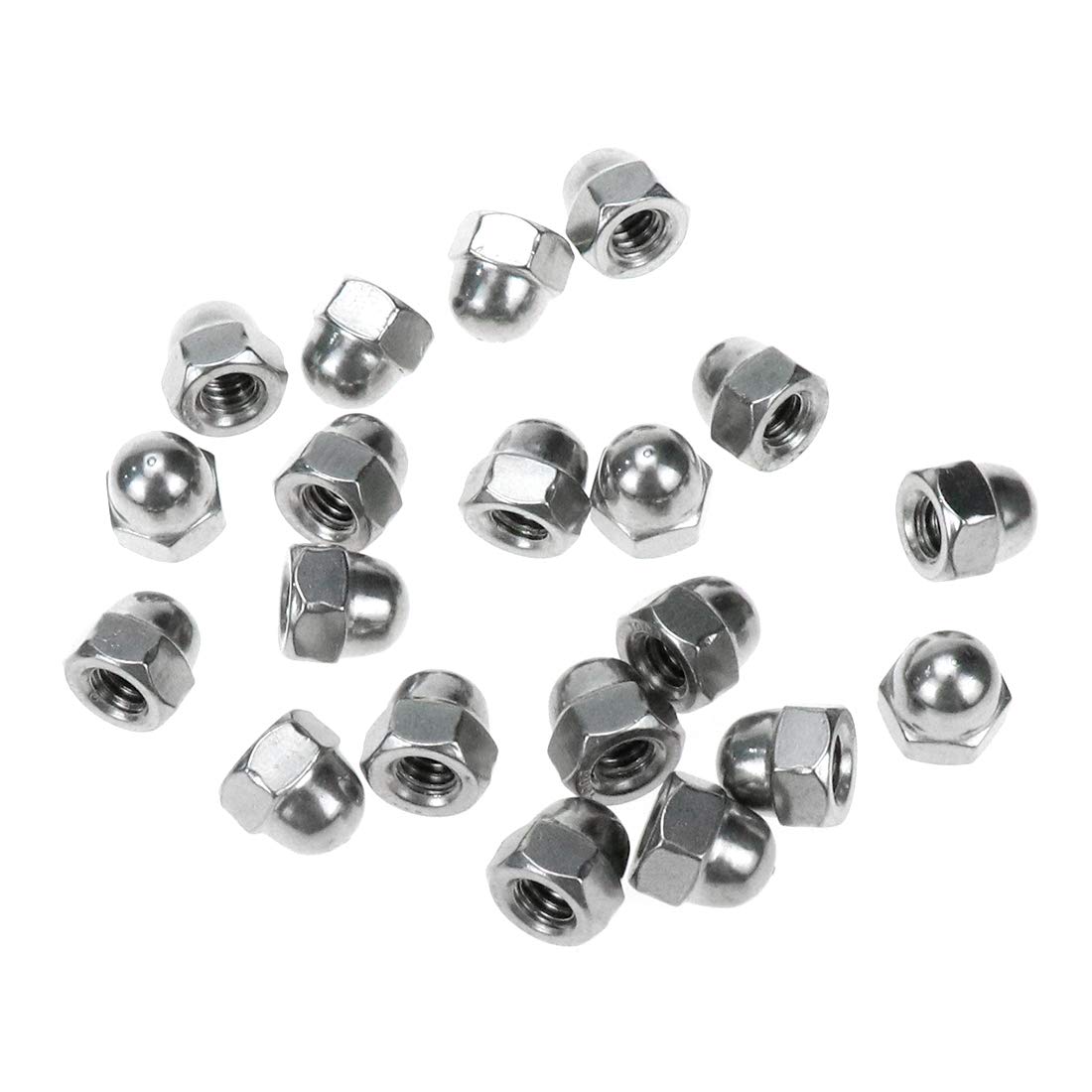 Coshar 1/4-20 Acorn Cap Nuts Hex Nut, 18-8 304 Stainless Steel,Plain Finish, 20 pcs