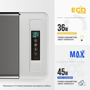 BougeRV 12 Volt Refrigerator 12V Car Fridge 23 Quart Portable Freezer Compressor Cooler 12/24V DC 110~240 Volt AC for Truck Van RV Camper SUV Boat Travel Camping Road Trips Tailgating -7℉~50℉