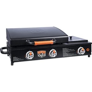 Blackstone 1860 On The Go Range top Combo with Hood & Handles Heavy Duty Flat Top BBQ Griddle Grill Station for Kitchen, Camping, Outdoor, Tailgating 22 inch Black