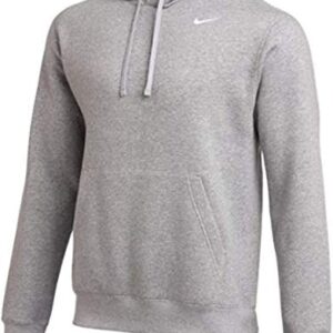 Nike Team Club Pullover Hoodie (Dark Grey/White, Medium)