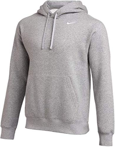 Nike Team Club Pullover Hoodie (Dark Grey/White, Medium)