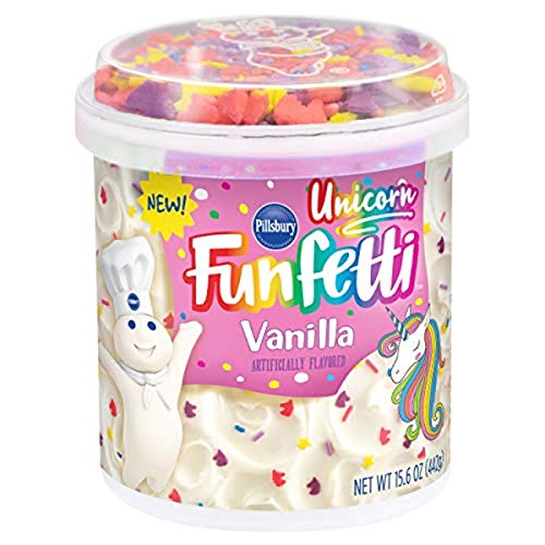 Pillsbury Funfetti Unicorn Vanilla Frosting, 15.6-Ounce (Pack of 8)