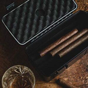 Pardo Cigar Travel Humidors with Built-in Humidifier Disc - Holds up to 15 Cigars - Airtight, Waterproof, Portable & Durable Humidor Cigar Box - Cigar Accessories Ideal Valentines Day Gifts for Him