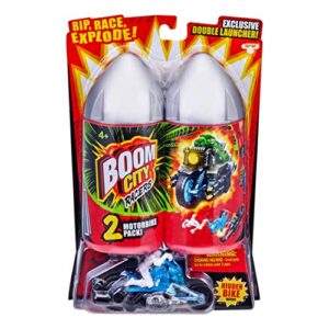 boom city racers - motorbike - 2 pack - booms bones vs gunna getcha, multicolor (40079)