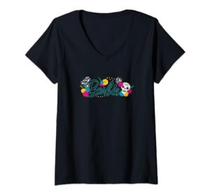 barbie halloween sugar skull logo v-neck t-shirt