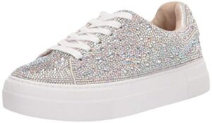 betsey johnson womens sidny sneaker, rhinestone, 7.5 us