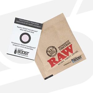 RAW X Integra 8GM 62% Humidity Packs | 62% RH Humidity Control | Keep Your Cigars or Prerolled Cigarettes Fresh | 60 Total Humidifying Packs