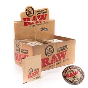 RAW X Integra 8GM 62% Humidity Packs | 62% RH Humidity Control | Keep Your Cigars or Prerolled Cigarettes Fresh | 60 Total Humidifying Packs