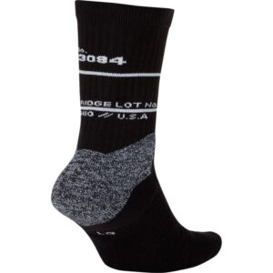 Nike Men`s LeBron Elite Crew Socks 1 Pair (Black(CK6784-010)/W, Medium)