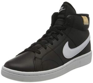 nike men's court royale 2 mid tennis shoe, black white onyx, 8