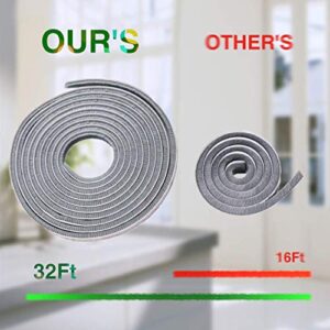 32.8 Ft Self Adhesive Seal Strip Weatherstrip for Windows and Doors House Soundproofing,Windproof,Dustproof,Stronger Stickiness,0.35 Wide X 0.6 inch Thick.