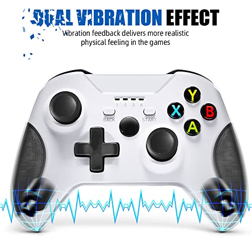 Zamia Wireless Controller for Xbox One, Enhanced Gamepad 2.4GHZ Game Controller Compatible with Xbox One/One S/One X/Series X/S/Elite/PC with Built-in Dual Vibration/6-Axis Motion Sensor (White)