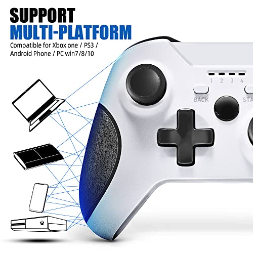 Zamia Wireless Controller for Xbox One, Enhanced Gamepad 2.4GHZ Game Controller Compatible with Xbox One/One S/One X/Series X/S/Elite/PC with Built-in Dual Vibration/6-Axis Motion Sensor (White)