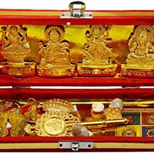 PARIJAT HANDICRAFT Brass Sri Dhan Laxmi -Kuber Bhandari Yantra for Diwali puja and Gift Purpose (1)