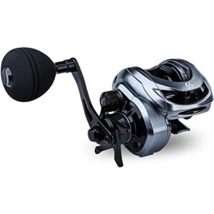 sougayilang baitcasting fishing reel high speed baitcaster with 9+1 ball bearings, gear ratio 8.0:1, magnetic brake system power handle casting reels - right handed - gray