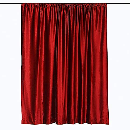 BalsaCircle 8 feet x 8 feet Wine Velvet Backdrop Curtain - Wedding Ceremony Reception Home Party Events Photo Booth Home Decorations