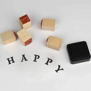 Wooden Rubber Stamps, Miayon 52Pcs Vintage Wood Letter Stamps Alphabet Stamps for Card Making DIY Craft Scrapbooking