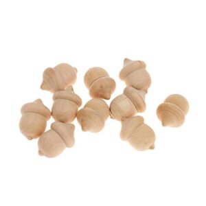 30 Pcs Wooden Acorns Unfinished Wood Acorn Wood Craft for DIY Crafts Painting Art Projects Home Decor