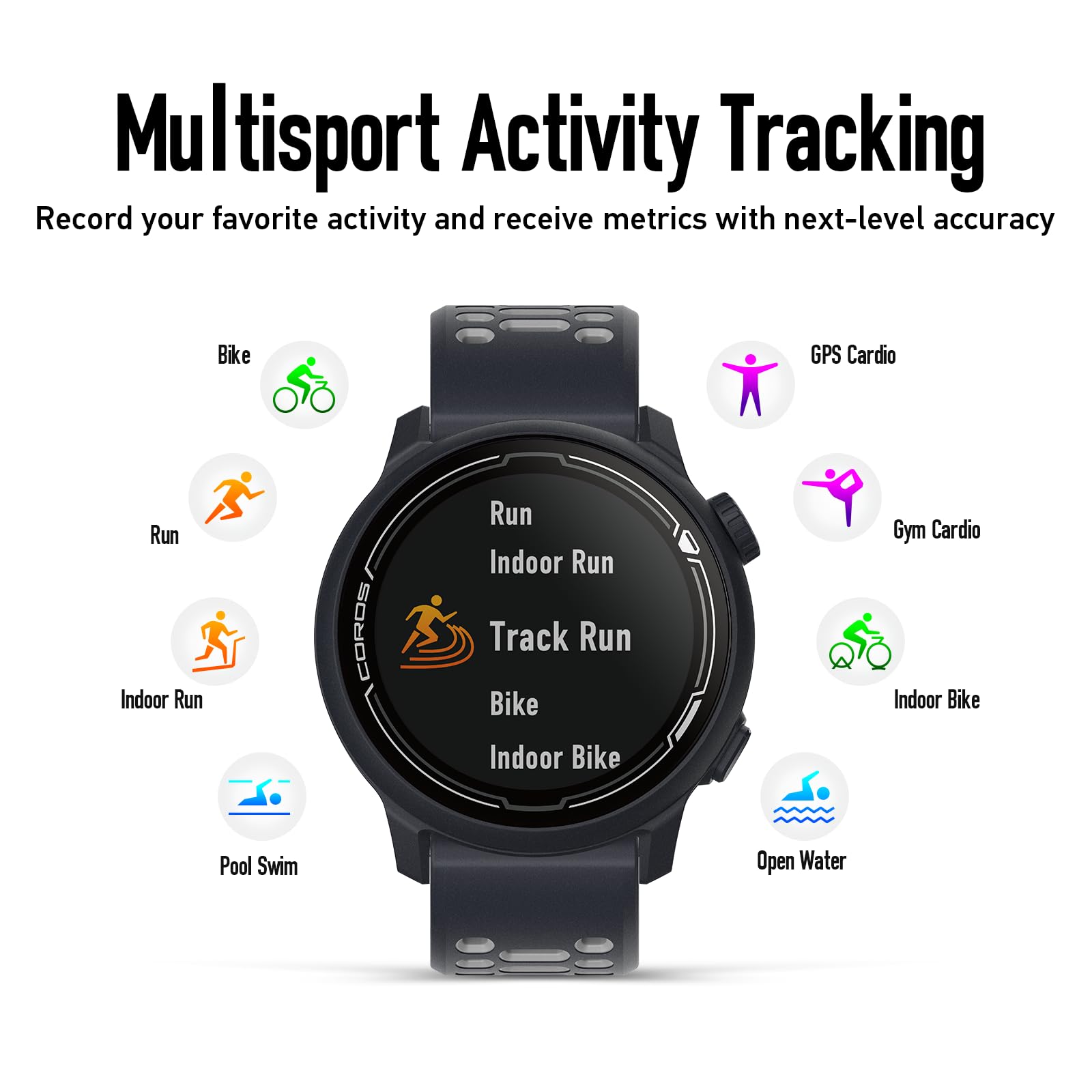 COROS PACE 2 Sport Watch GPS Heart Rate Monitor, 20 days Long Battery Life, Lightweight, Barometer, Strava, Training Plan, Navigation, Sleep Track, Swim, Bike, Run, Strength, Treadmill (Navy Silicone)