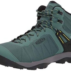 KEEN Men's Venture Mid Height Waterproof Hiking Boots, Blue Spruce/Evening Primrose, 14