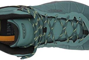 KEEN Men's Venture Mid Height Waterproof Hiking Boots, Blue Spruce/Evening Primrose, 14