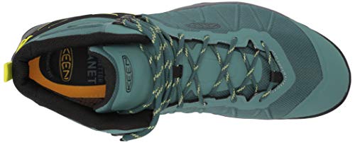 KEEN Men's Venture Mid Height Waterproof Hiking Boots, Blue Spruce/Evening Primrose, 14