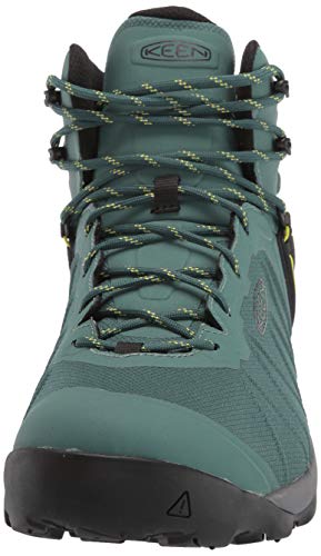 KEEN Men's Venture Mid Height Waterproof Hiking Boots, Blue Spruce/Evening Primrose, 14