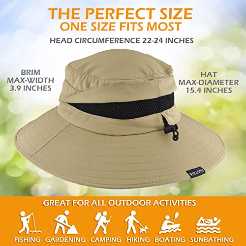 EINSKEY Men's Sun Hat, Rain Waterproof UV Protection Wide Brim Bucket Hat for Beach Travel Golf Safari Garden Fishing Hiking