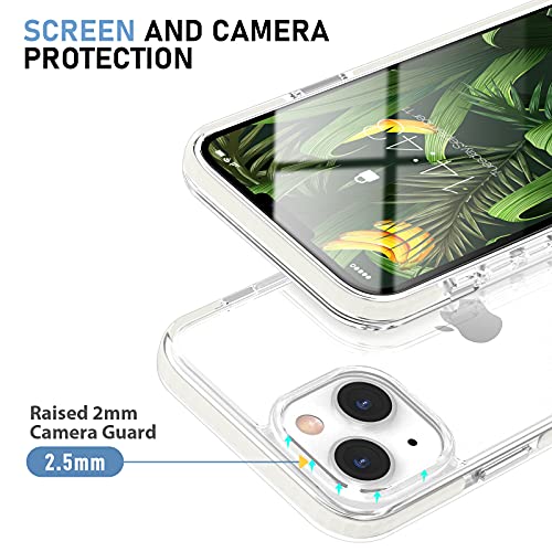 MATEPROX Compatible with iPhone 13 Mini case,iPhone 12 Mini Cases Clear Thin Slim Crystal Transparent Cover Shockproof Bumper Case(White)