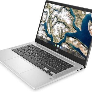 HP 2021 Newest Chromebook 14 Inch FHD 1080P Laptop with Webcam, Intel Celeron N4000 up to 2.6 GHz, 4GB RAM, 64GB eMMC, Webcam, WiFi 5, Chrome OS + NexiGo 32GB MicroSD Card Bundle