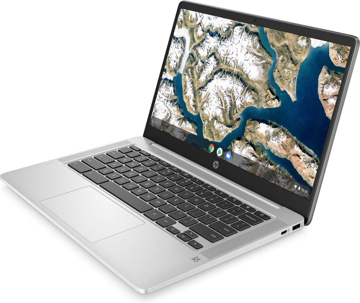 HP 2021 Newest Chromebook 14 Inch FHD 1080P Laptop with Webcam, Intel Celeron N4000 up to 2.6 GHz, 4GB RAM, 64GB eMMC, Webcam, WiFi 5, Chrome OS + NexiGo 32GB MicroSD Card Bundle