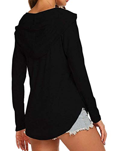 WbJetr Black Woman Beautiful Magic Long Sleeve V Neck Casual Loose Hoodies Tops