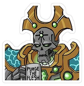 purge the flesh, necron decal sticker - sticker graphic - auto, wall, laptop, cell, truck sticker for windows, cars, trucks