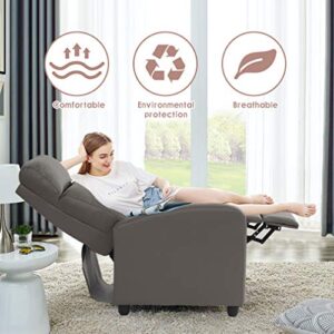 FDW Recliner Chair for Living Room Reading Chair Recliner Sofa Winback Chair Single Sofa Home Theater Seating Modern Reclining Chair Easy Lounge with PU Leather Padded Seat Backrest