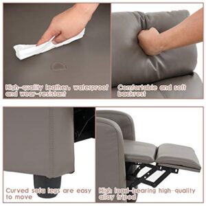 FDW Recliner Chair for Living Room Reading Chair Recliner Sofa Winback Chair Single Sofa Home Theater Seating Modern Reclining Chair Easy Lounge with PU Leather Padded Seat Backrest