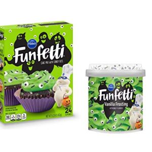 HALLOWEEN PILLSBURY FUNFETTI CAKE MIX AND Halloween FUNFETTI VANILLA FROSTING BUNDLE