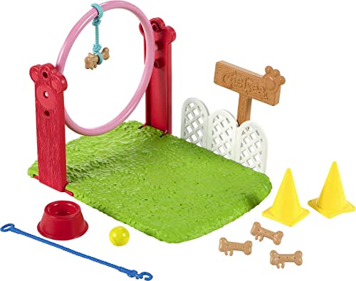 Barbie Chelsea Can Be Dog Trainer Playset with Blonde Chelsea Doll (6-in), Dog & Leash, Jumping Hoop, Obstacle Cones, Training Treats & More, Great Gift for Ages 3 Years Old & Up