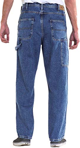 ROCXL Big & Tall Men's Carpenter Jeans (Medium Blue, 56 X 32)